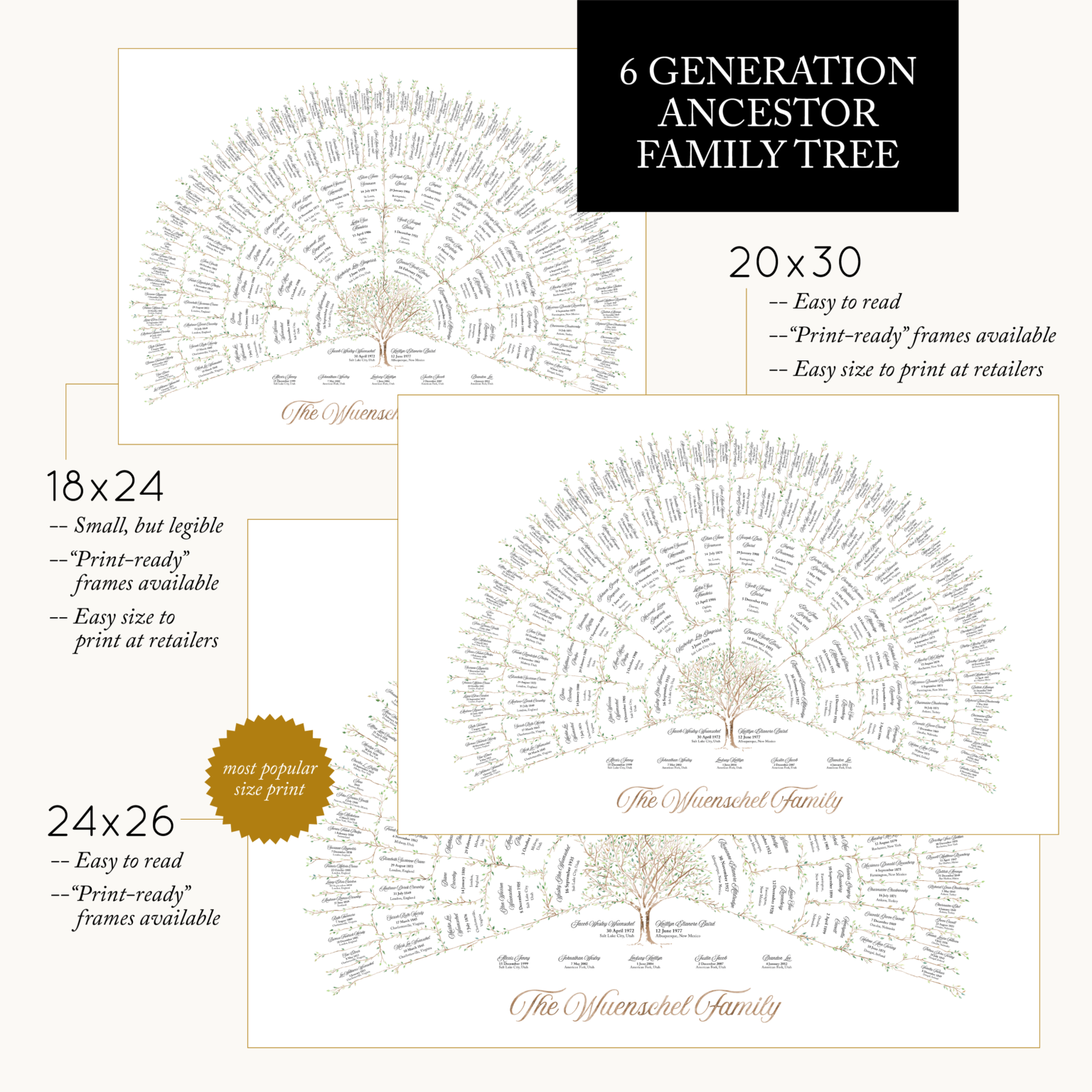 Everything you need to know about printing an Ancestor Family Tree ...
